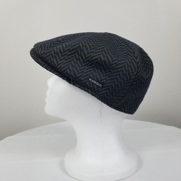 Kangol | Accessories | Kangol Vintage Y2k Knit Navy Green Chevron ...